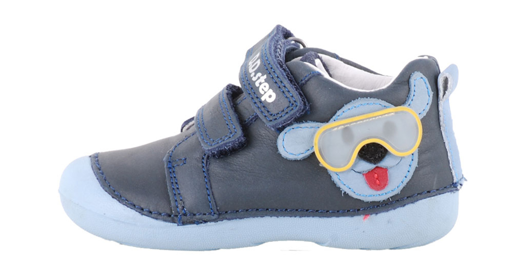 Sötétkék, kutyusos, napszemüveges, hajlékony talpú, dd step cipő - Jó ...