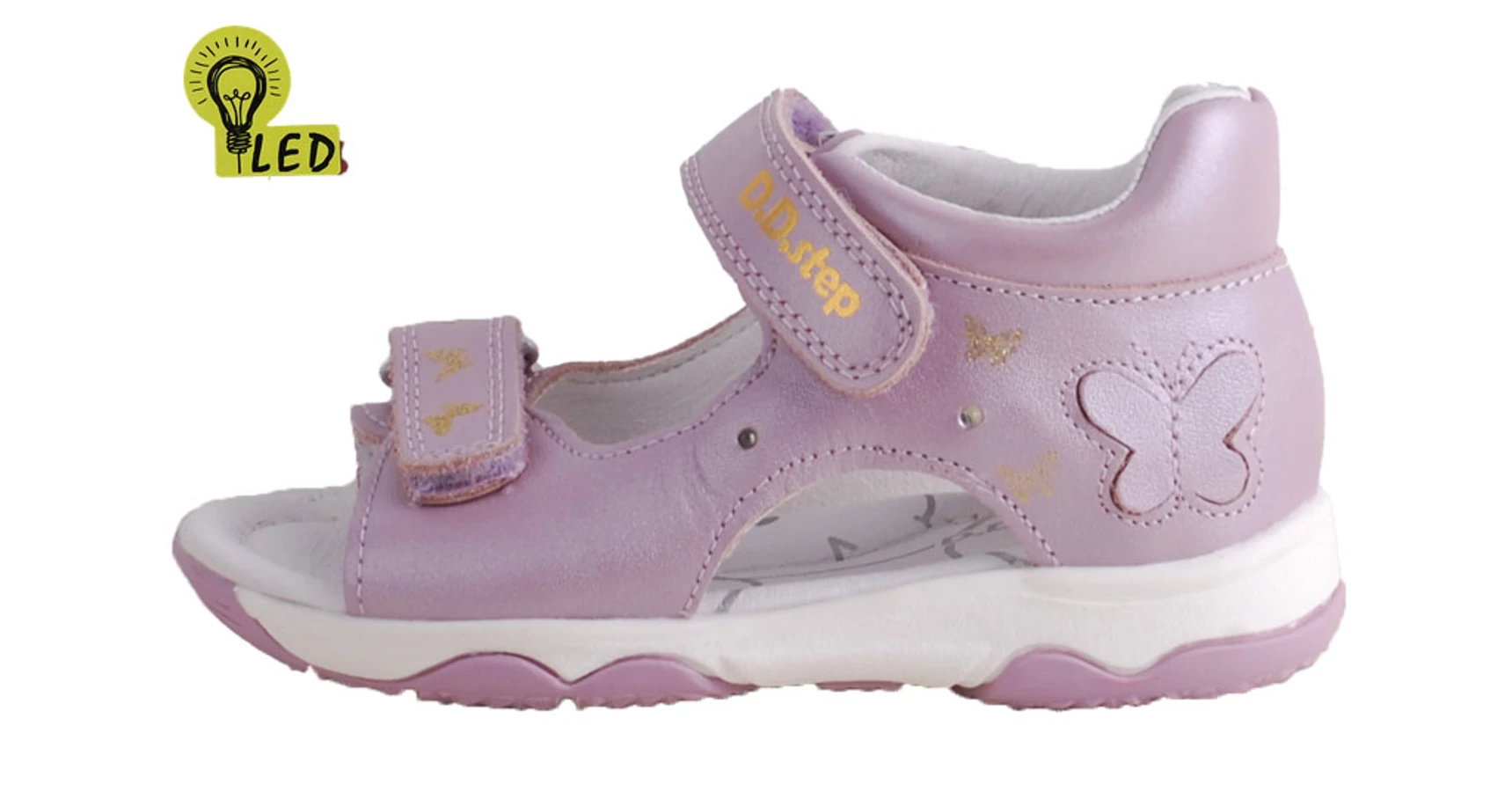 DD Step pillangós, világítós lányka szandál - JógyerekCipő.hu