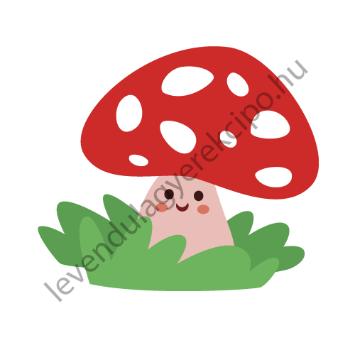 Gomba ovis öntapadós jel 2X2cm-JógyerekCipő.hu